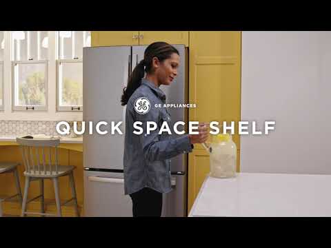 GE Appliances Fingerprint Resistant French Door Refrigerator with Quick-Space Shelf