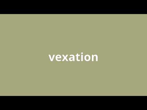 what is the meaning of vexation