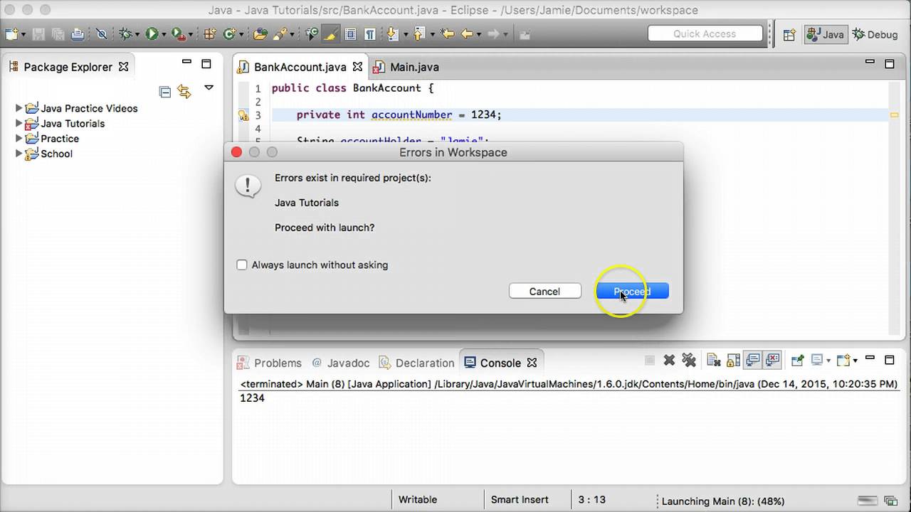Java Tutorial 17 - Access Modifiers (Default, Public, Private, Protected)