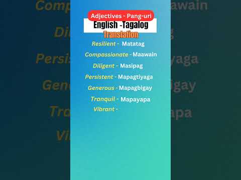 Adjectives -ย Pang-uri #englishtotagalogtranslation #Filipino #tagalog #vocabulary