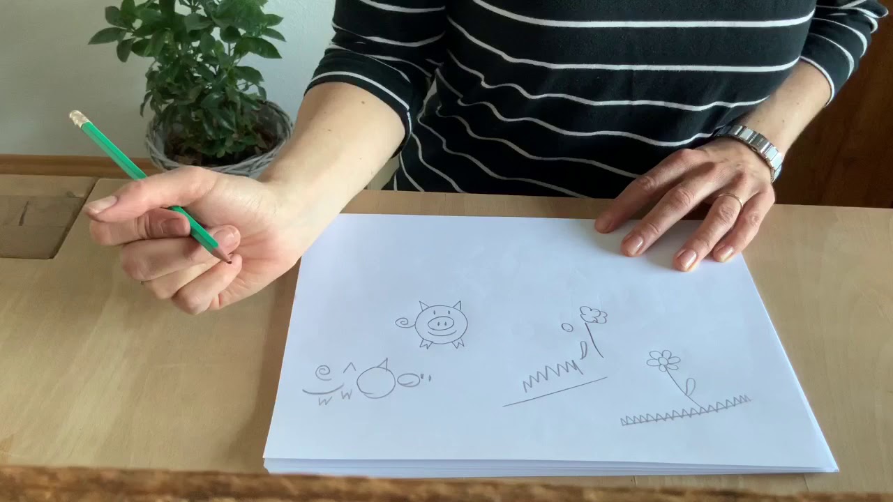 Tag3 1Stift 1Blatt mit geschlossenen Augen malen @Kreativothek