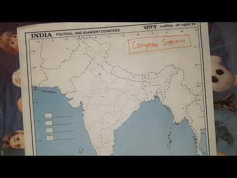 Congress Sessions On Map || Class 10th History Map Work All Congress Sessions ????