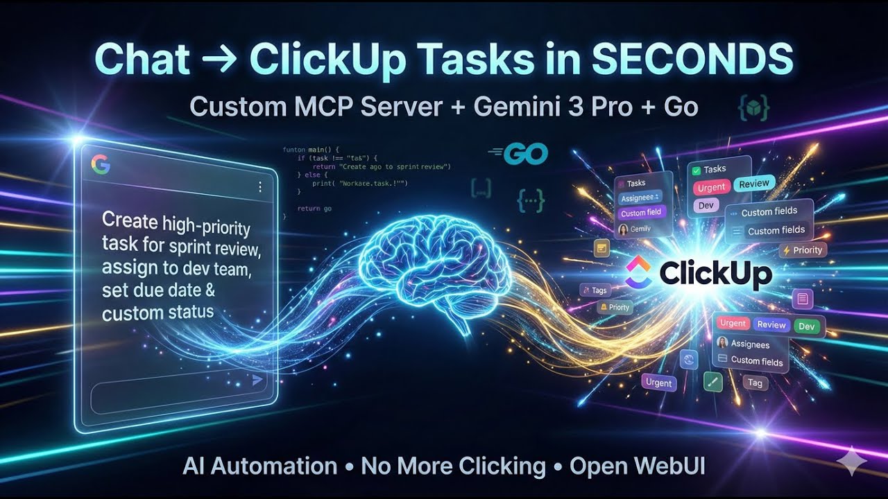 Stop Using the GUI: Controlling ClickUp with Gemini 3 Pro & MCP
