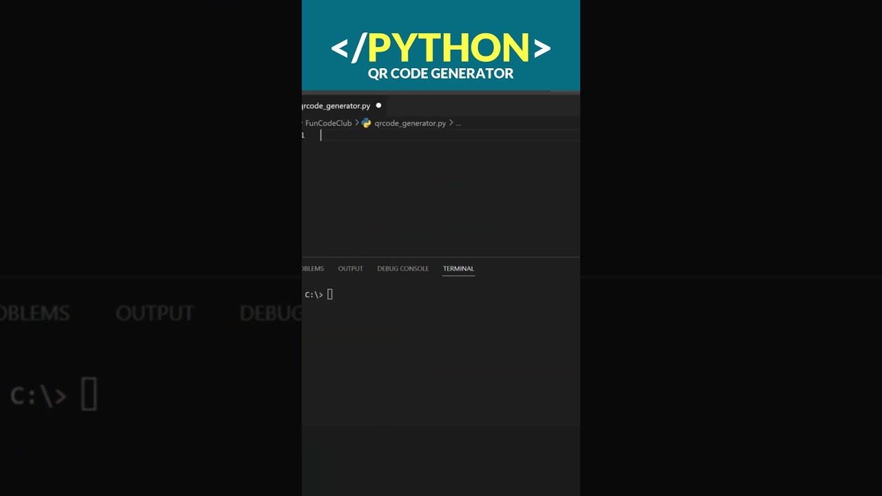 Generate QR Code With 4 Lines Of Python Code #python #qrcodes #shorts