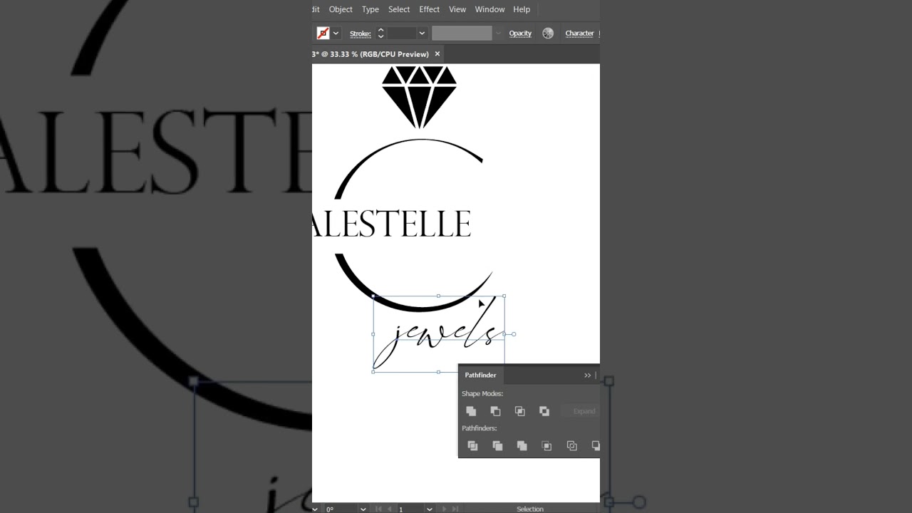 Create a Stunning C Diamond Jewelry Logo in Adobe Illustrator | Learn to Be Creative #calmdown