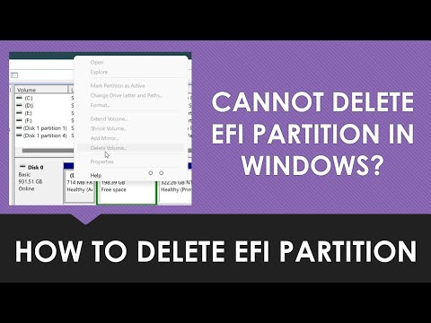 How to Delete EFI Partition in Windows 10 / Windows 11