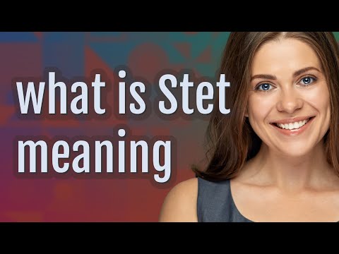 Stet | meaning of Stet
