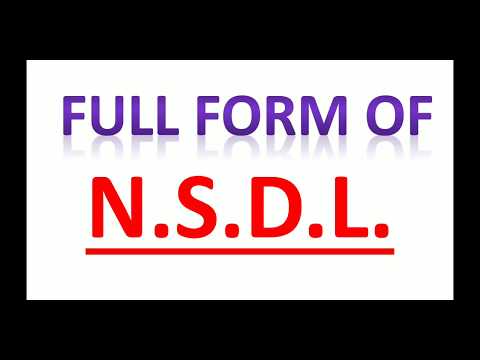 NSDL , full form of NSDL
