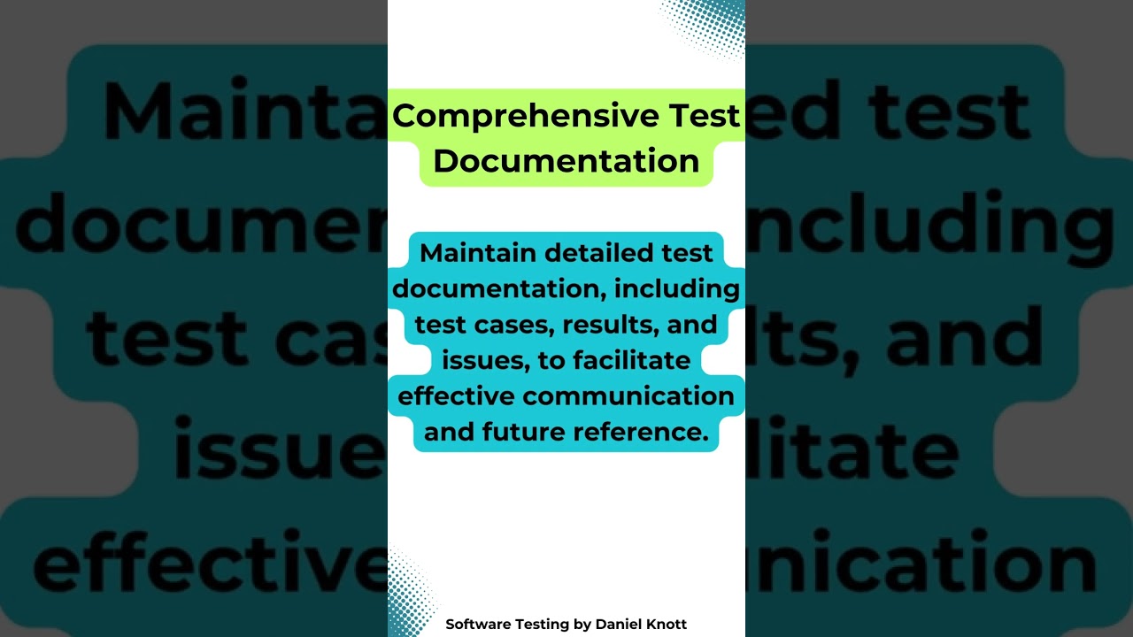 Comprehensive Test Documentation #softwaretesting #iot #iottesting