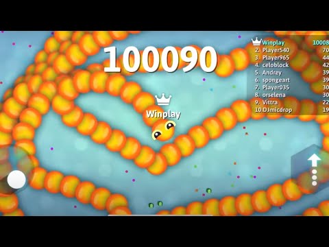 I reached 100000 score in Snake.io Best snake gameplay