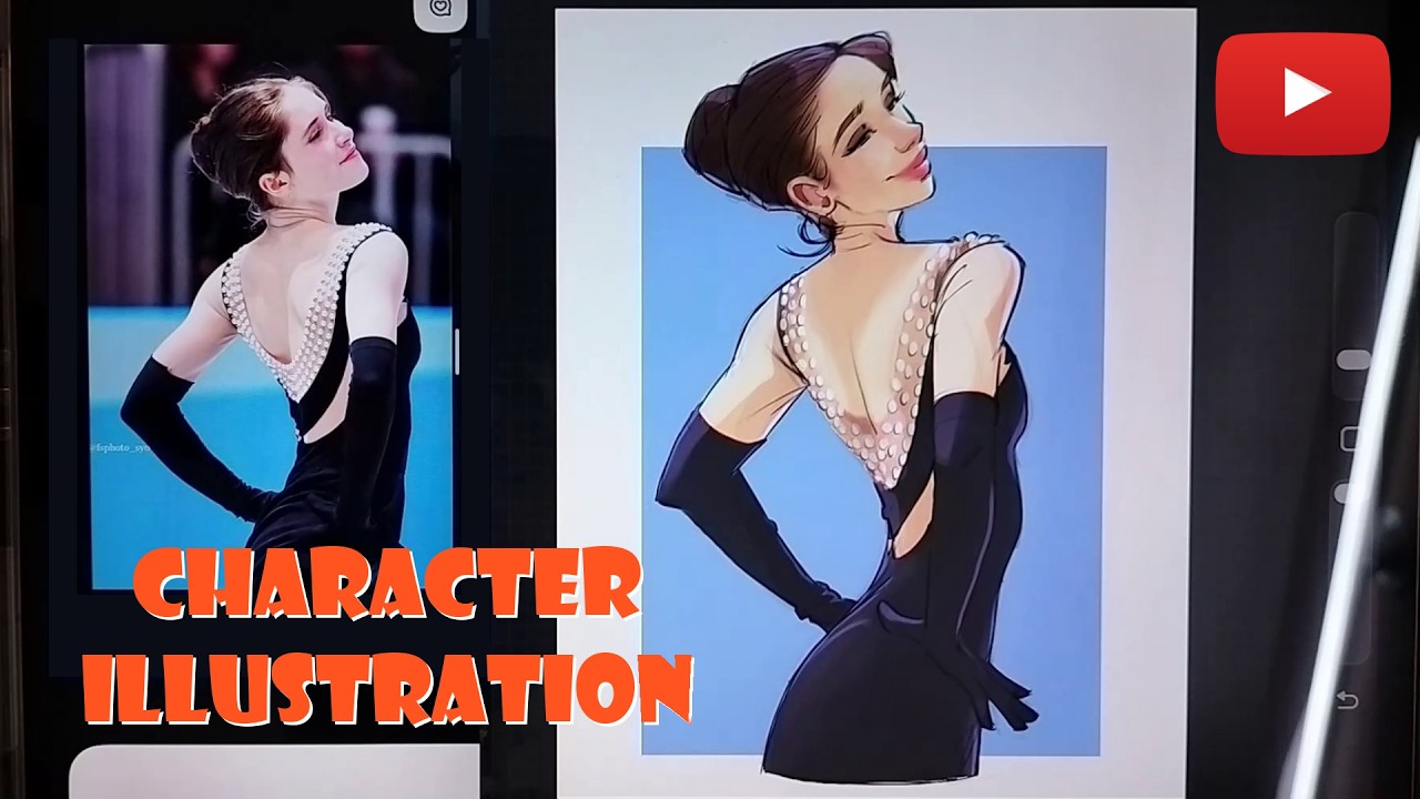 My Character Illustration Process | Step by Step | Stylized figure Drawing