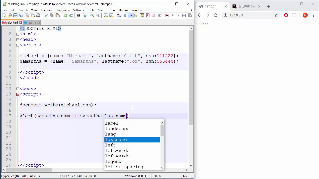 JavaScript Tutorial - 30 - Object Initialization