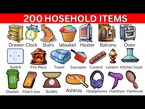 Master 200 Essential English Words: A Complete Guide to Household Vocabulary!