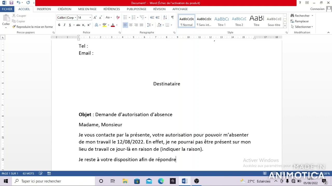 Comment rédiger une demande d'autorisation d'absence