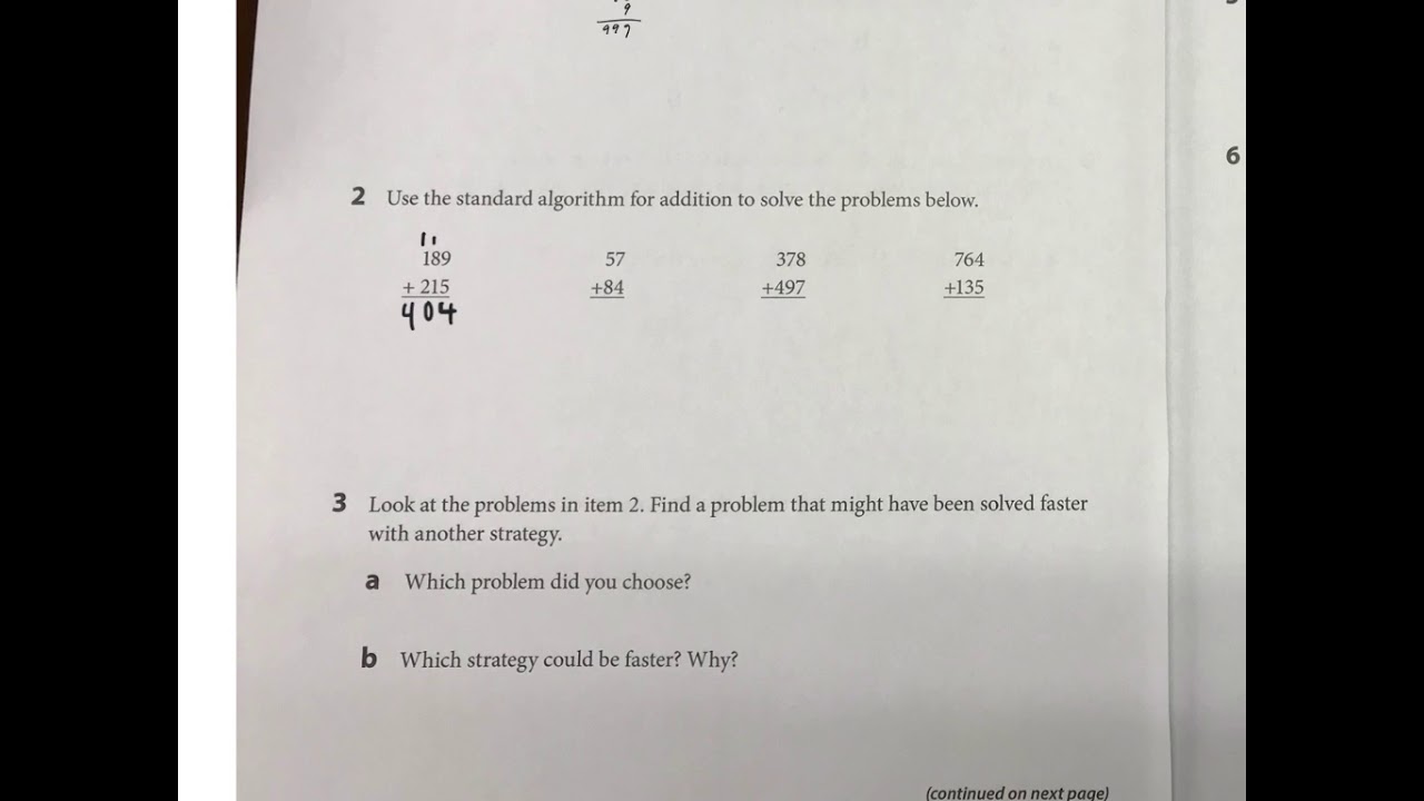 Think Before You Add (Bridges Math Grade 4)