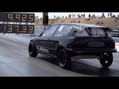 This All-Motor Civic Drag Car Sounds Ferocious