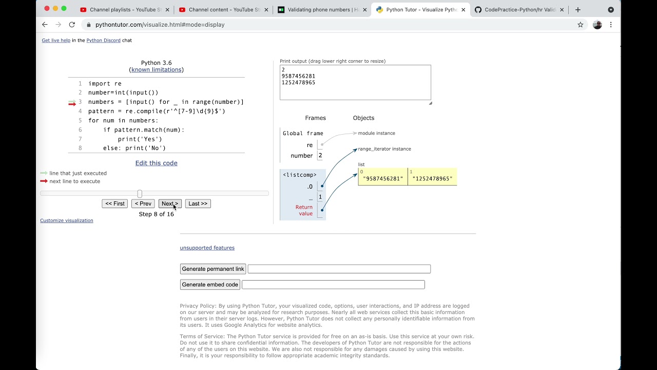 Validating phone numbers HackerRank Python