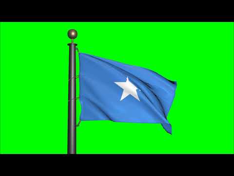 Somalia flag Green Screen Motion background 4K UHD 60fps Royalty Free Flag footage