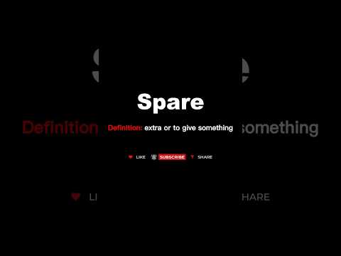 Spare meaning.
