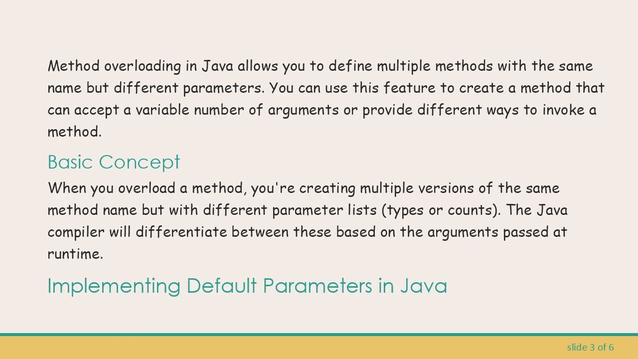 How to Set Default Parameters in Java