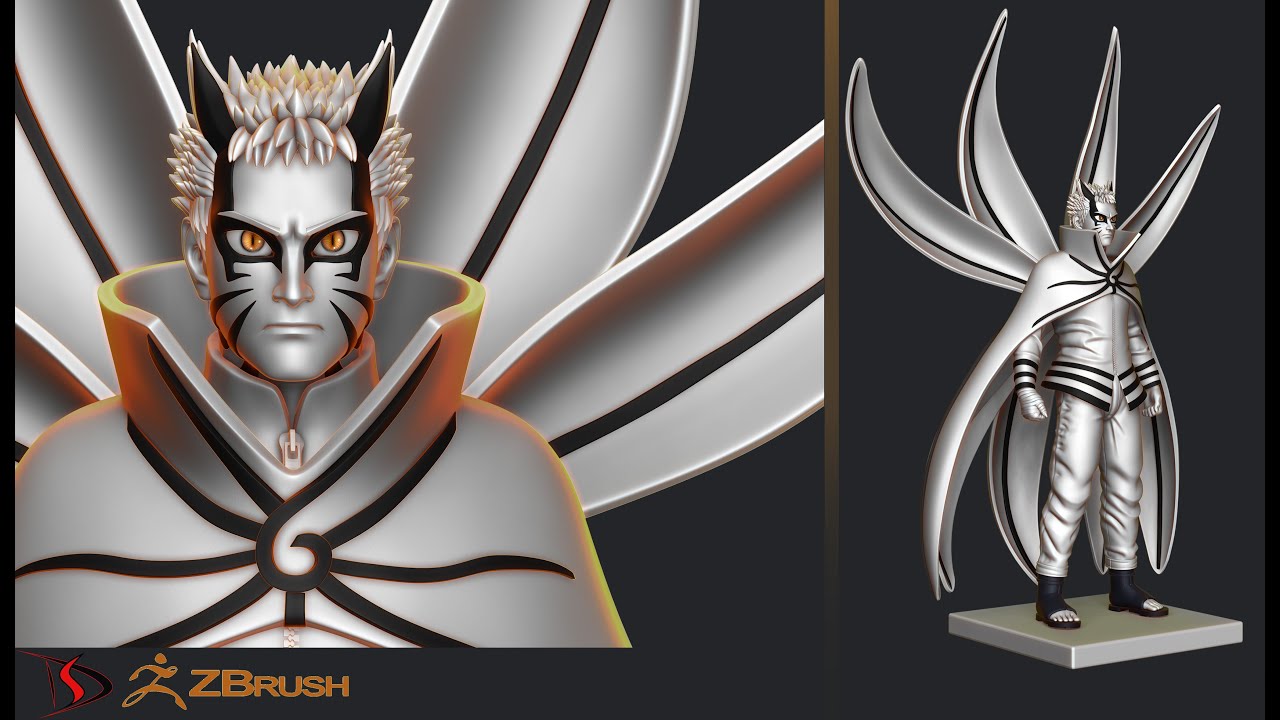 Naruto Baryon Mode ZBrush Sculpting PART 1  | ZBrush 3d modelling Naruto Baryon Mode | Final Form