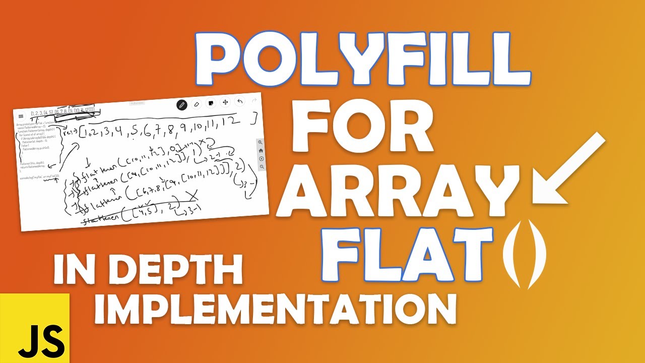 Polyfill for array flat | JavaScript | Full implementation + dry run