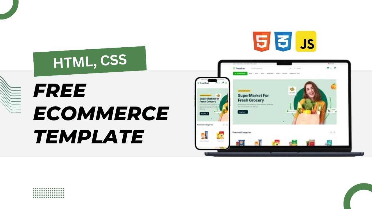 Best Free Grocery eCommerce Website Template - Easy Setup & Customization!