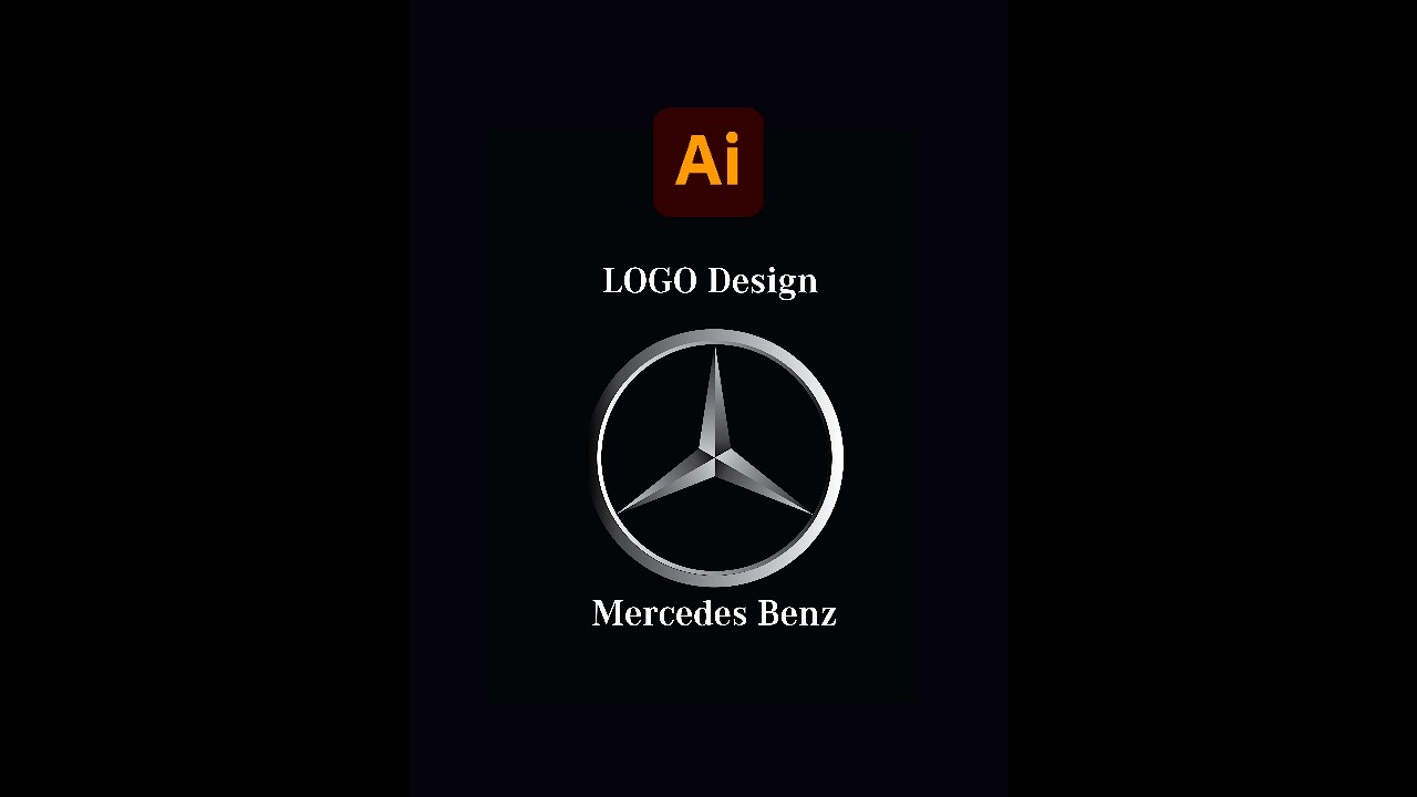 How to Make Mercedes Benz Logo in Adobe Illustrator | Step-by-Step Logo Design Tutorial