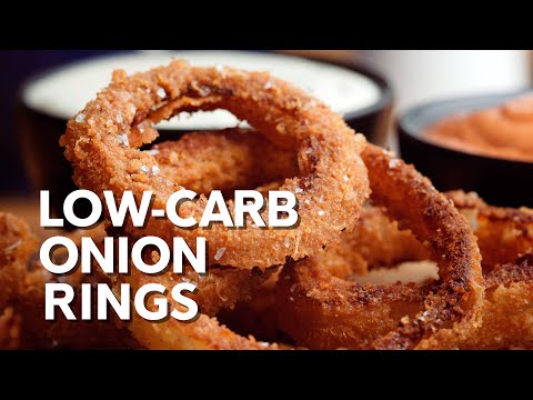 1-Min Recipe • Low carb onion rings with coconut flour