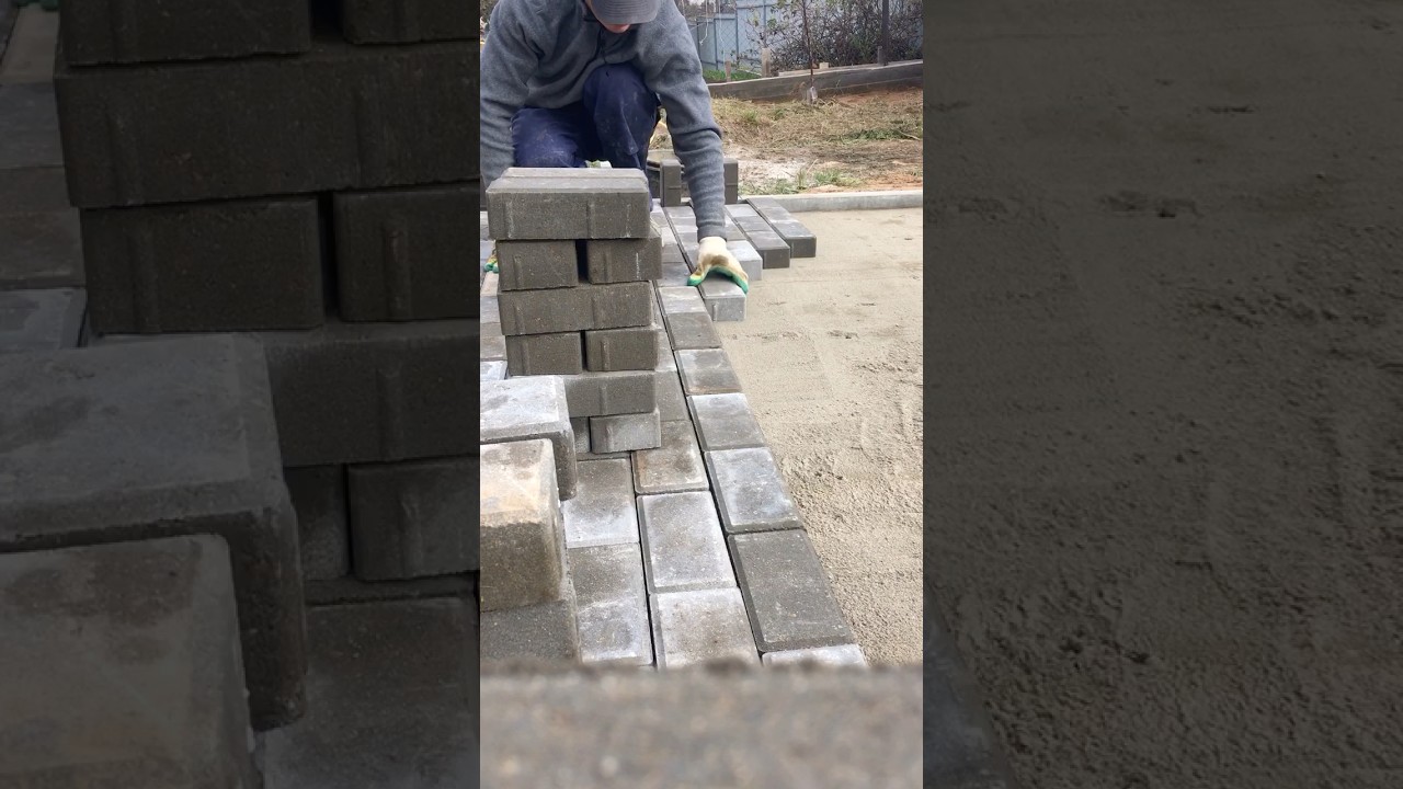 Laying of paving tiles 