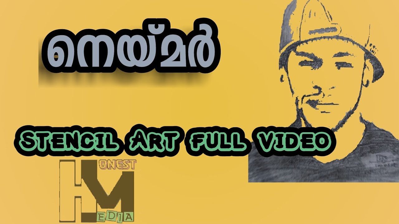 How to draw Neymar. Neymar Jr. Stencil drawing