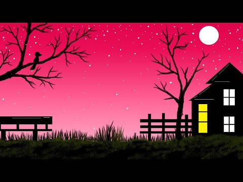 MS paint drawing tutorial easy step by step | How to draw on computer | Scenery drawing in MS Paint