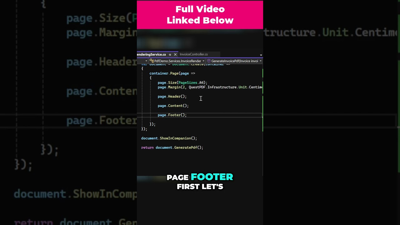 Create Stunning PDF Reports in DotNet Core FAST!