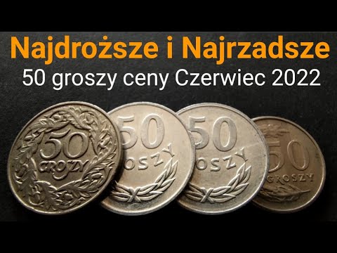 NAJRZADSZE NAJDROZSZE 50 groszy rocznik 1923 do 2022, ceny Czerwiec 2022 #Inflacja #inwestycja PRL