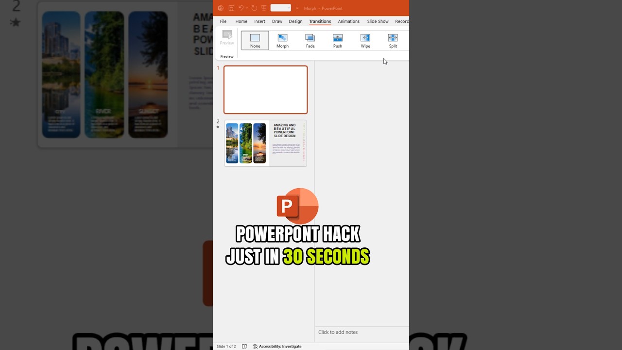 Curtains transition effect in powerpoint presentation #powerpointslideshow #powerpoint #ppt