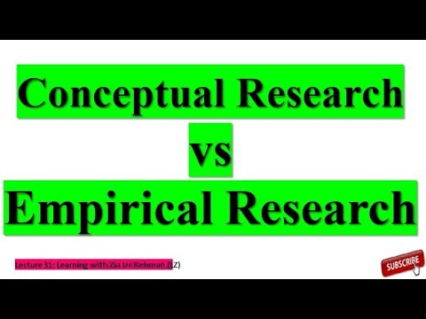 Conceptual Research Vs Empirical Research (L31/2-I)