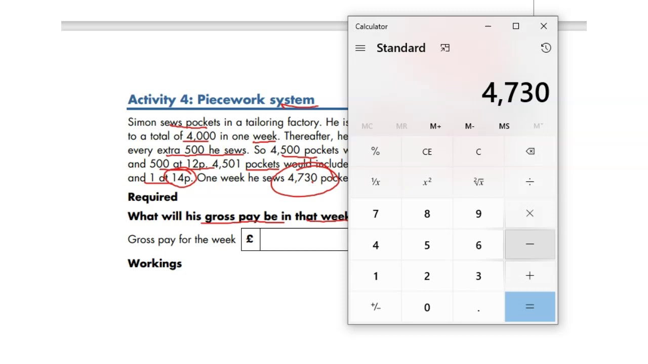 Labour Costing: Piecework System