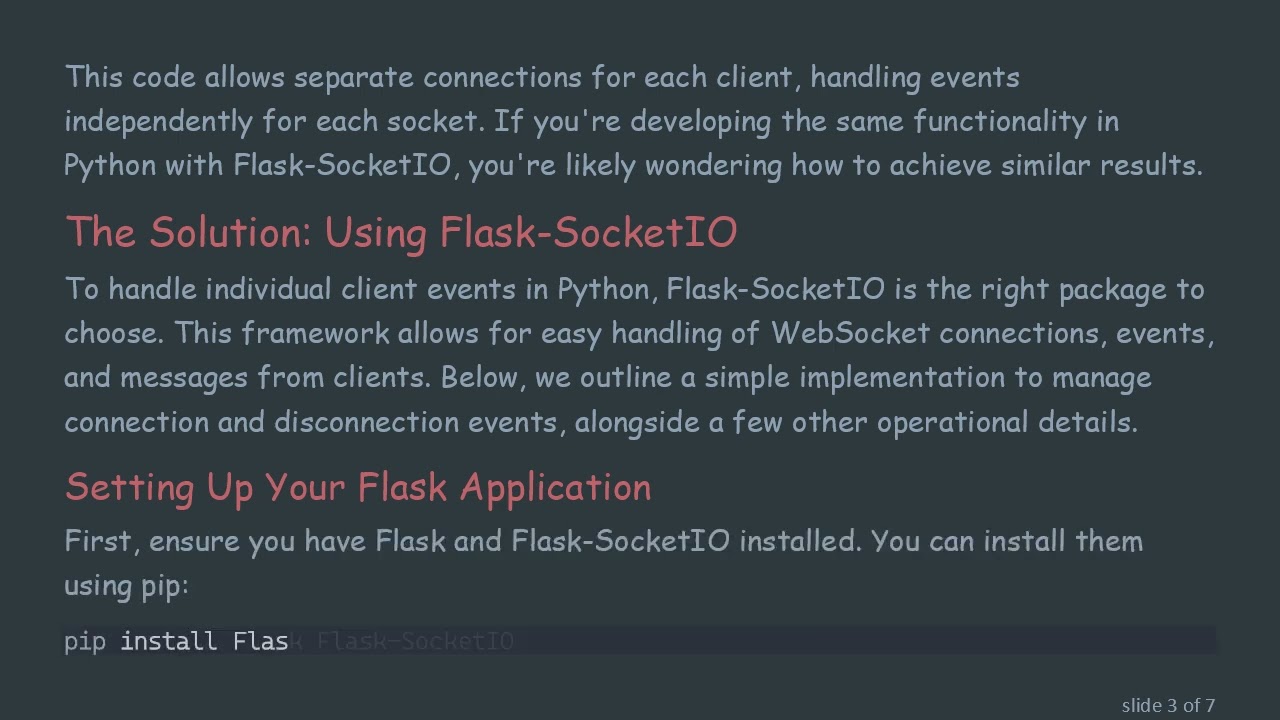 How to Handle Socket.IO Client Events Individually in Python Using Flask-SocketIO