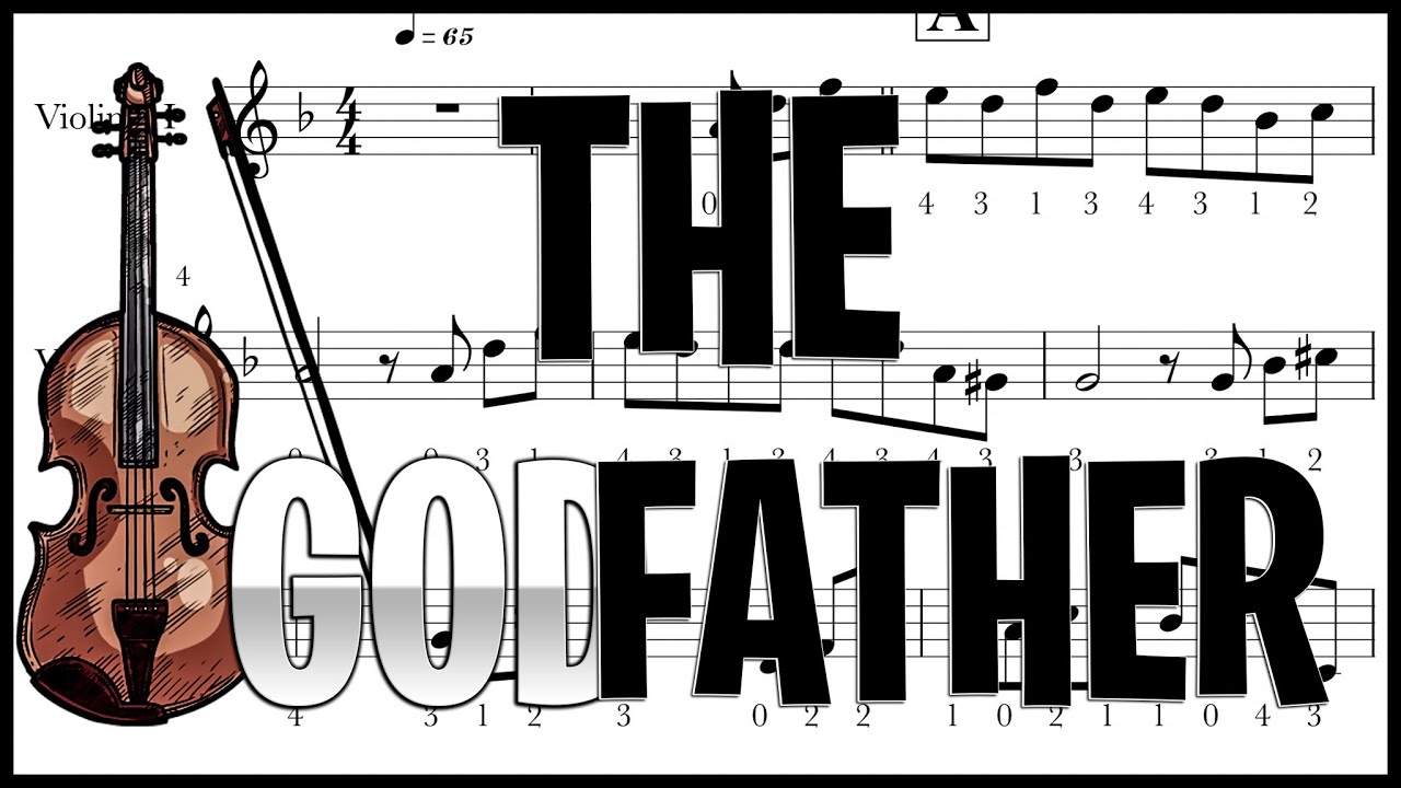 THE GOD FATHER partitura violino/ partitura violín / violin sheet - easy violin sheet / NINO ROTA