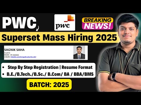 PWC Superset Mass Hiring | Resume Format |Step By Step Registration Process |Pwc Biggest Hiring 2025