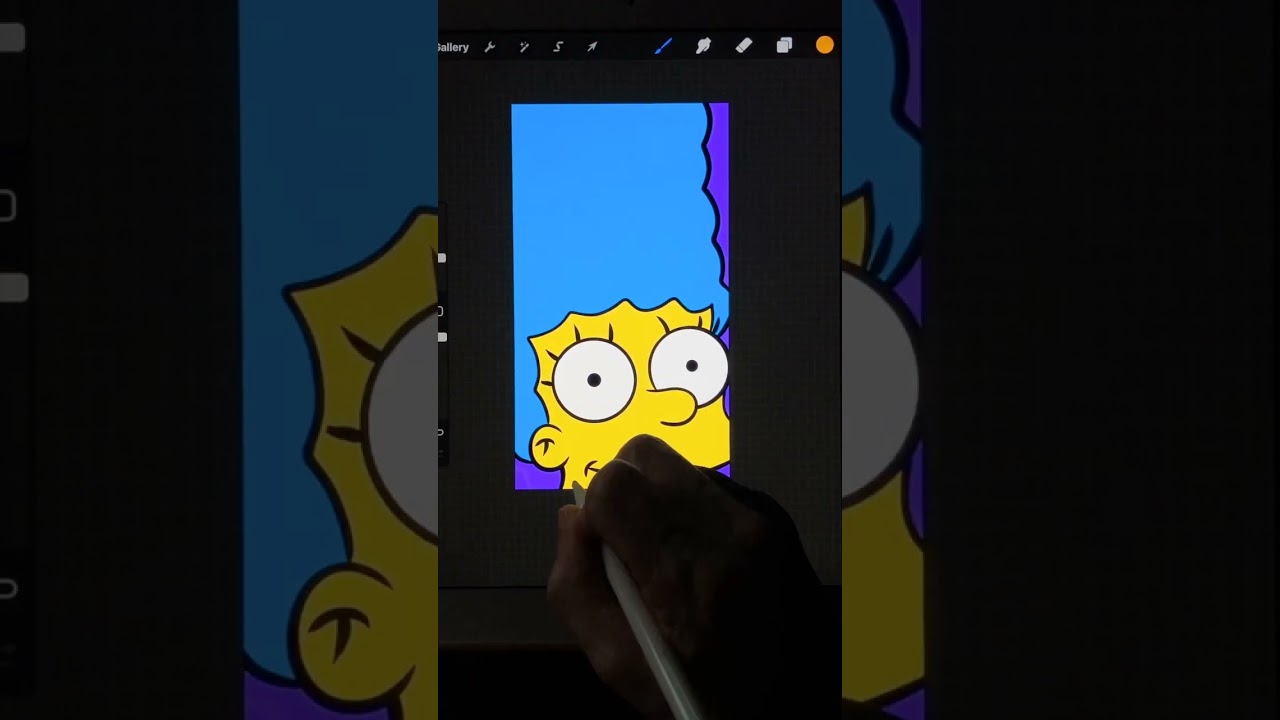 Marge Simpson Background #shorts #speedpaint #margesimpson #drawing