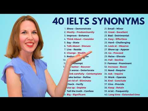 English Vocabulary | Synonyms for the 40 Most Commonly Used Words