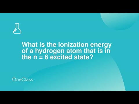 What is the ionization energy of a hydrogen atom that is in the n = 6 excited state?
