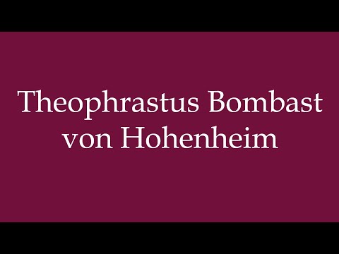 How to Pronounce ''Theophrastus Bombast von Hohenheim'' Correctly in German