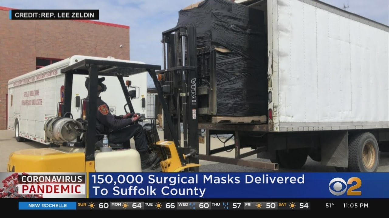 150,000 Surgical Masks Delivered To Suffolk County