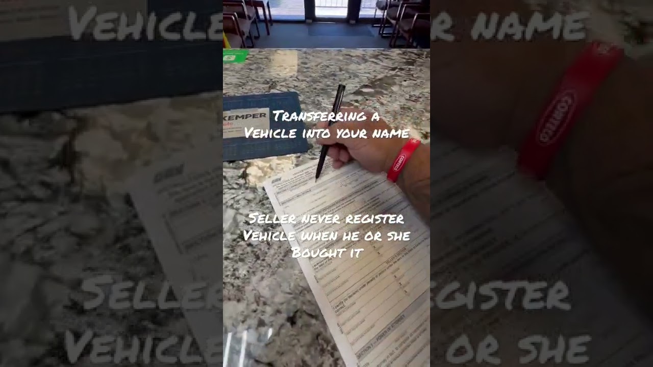 Dmv issue #001 - transferring a car you just bought / seller never register when he or she bought it