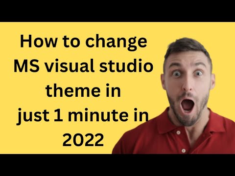 How to Change the Light Theme Into Dark Theme in Visual Studio | Visual Studio Theme Change