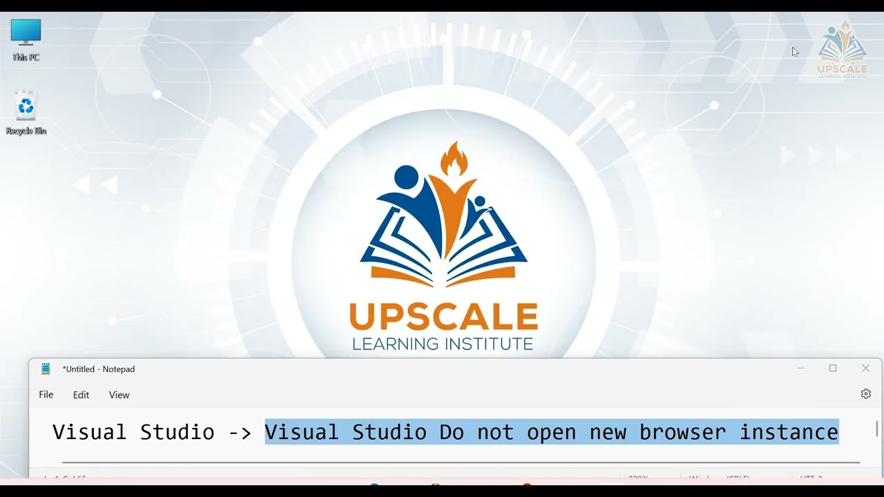 Visual Studio Do not open new browser instance