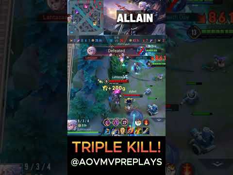 ???? Allain Triple Kill! ⚡ Arena of Valor ????
