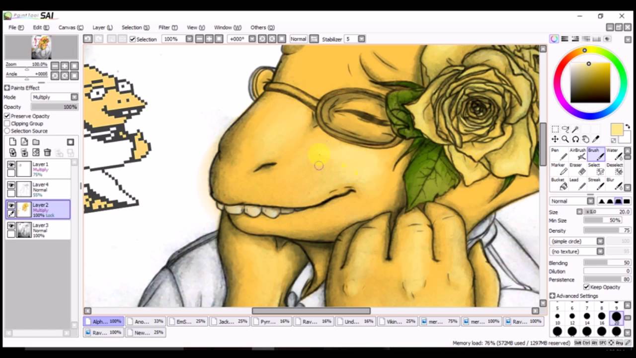 [Speed Paint] Undertale: Rosy Alphys